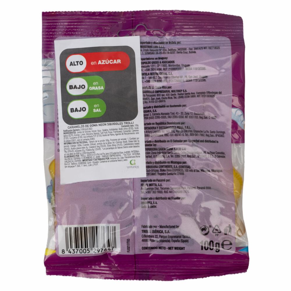 Gomitas Neón Squiggles TROLLI 100 G - Supermaxi