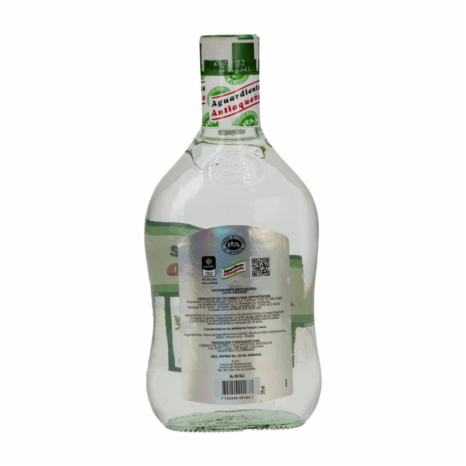 Aguardiente Verde ANTIOQUEÑO 375 ML - Supermaxi