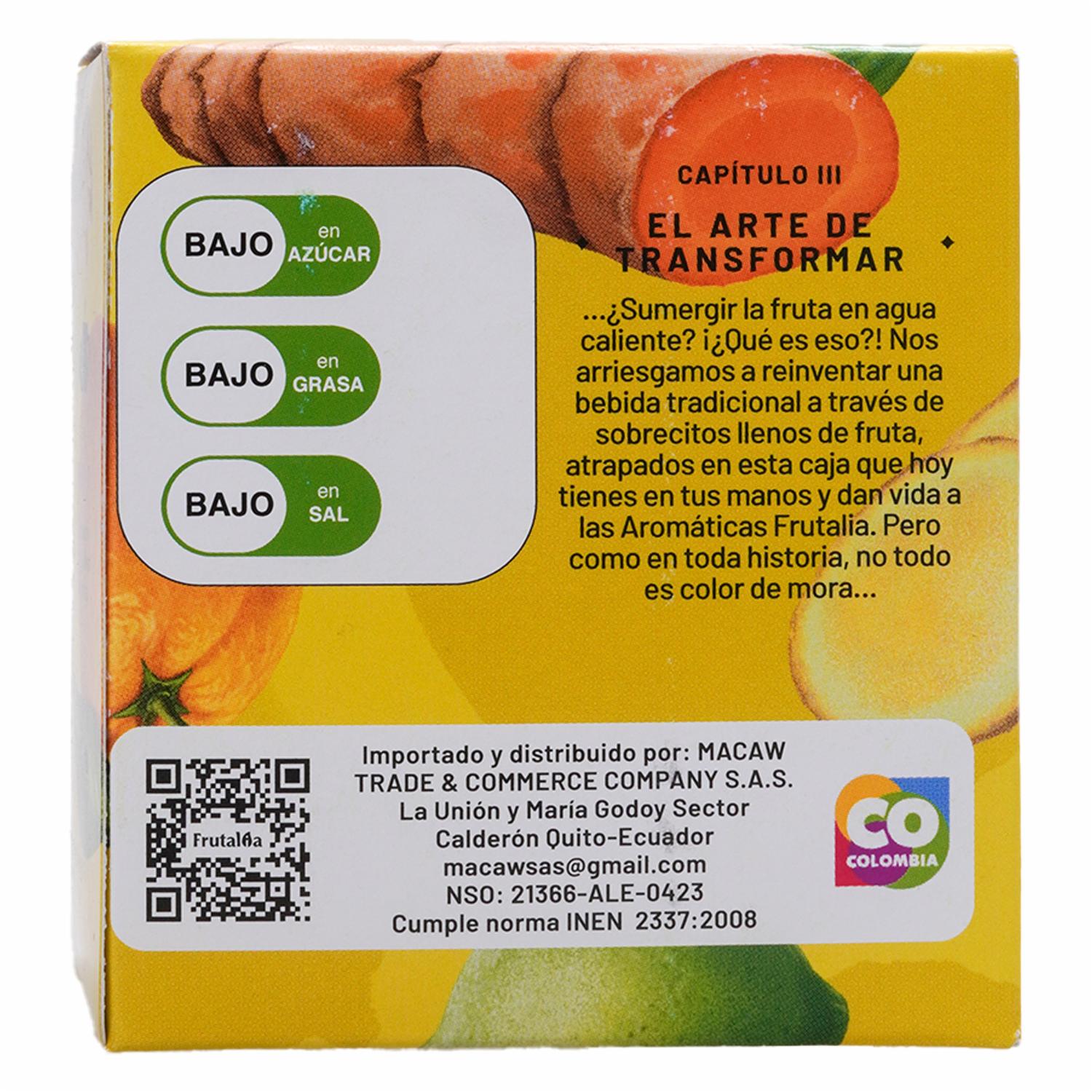 Té Fusión Limón Jengibre Naranja Y Cúrcuma FRUTALIA 140 G - Supermaxi