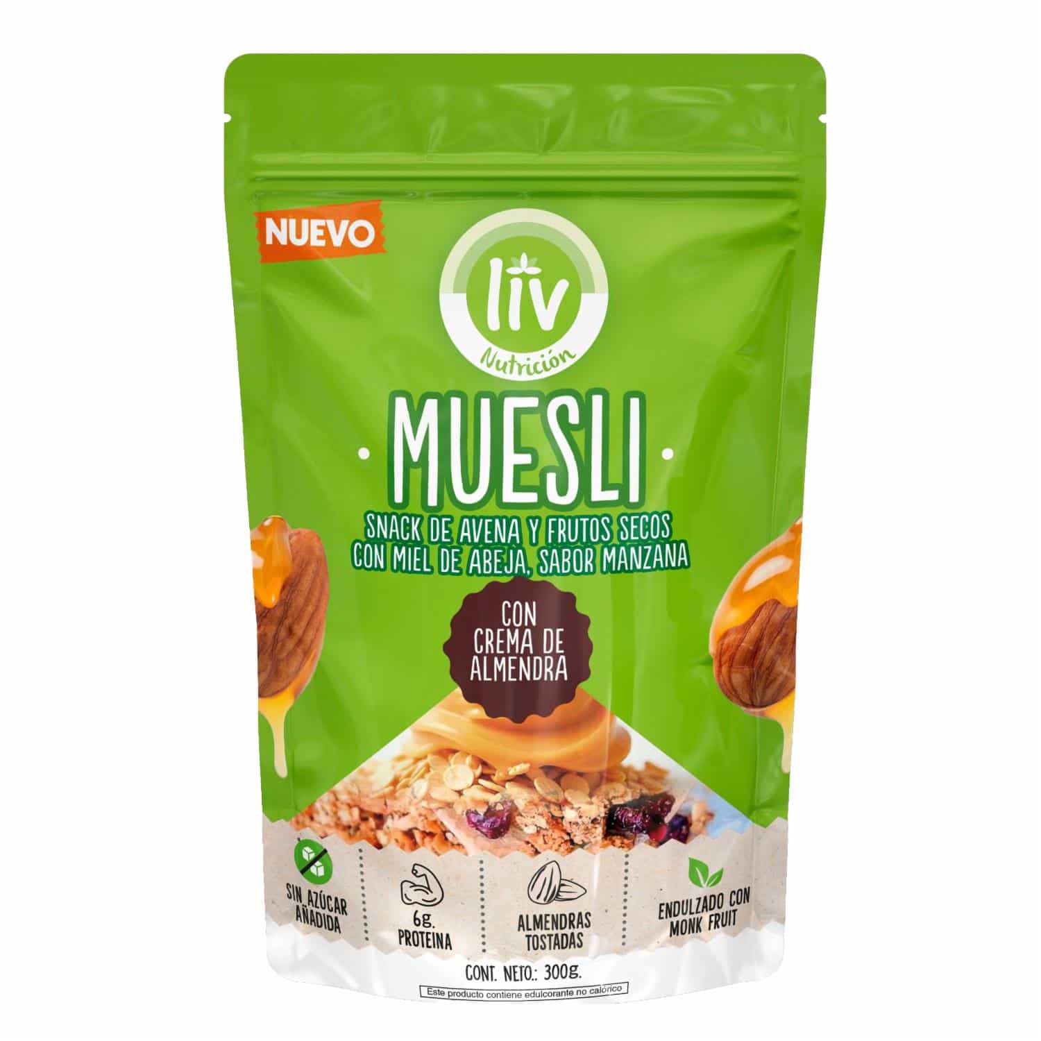 Muesli Frutos Rojos Con Crema De Almendra Y Miel De Abeja Sabor Manzana ...