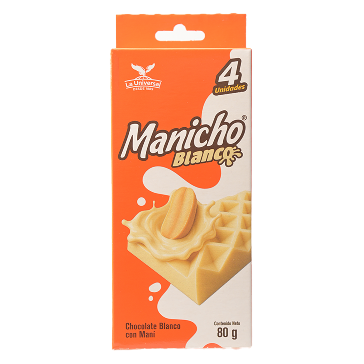 Chocolate Blanco Con Maní MANICHO 80 G - Supermaxi